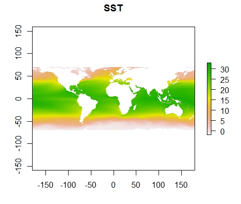 Spatial data using ‘raster’ in R | marine global change ecology